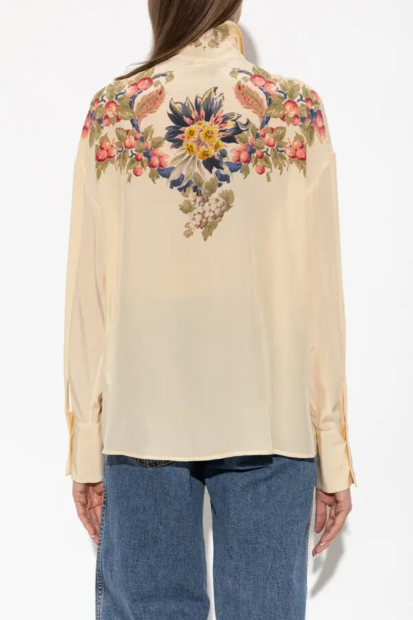 Etro Silk Shirt With Floral Motif