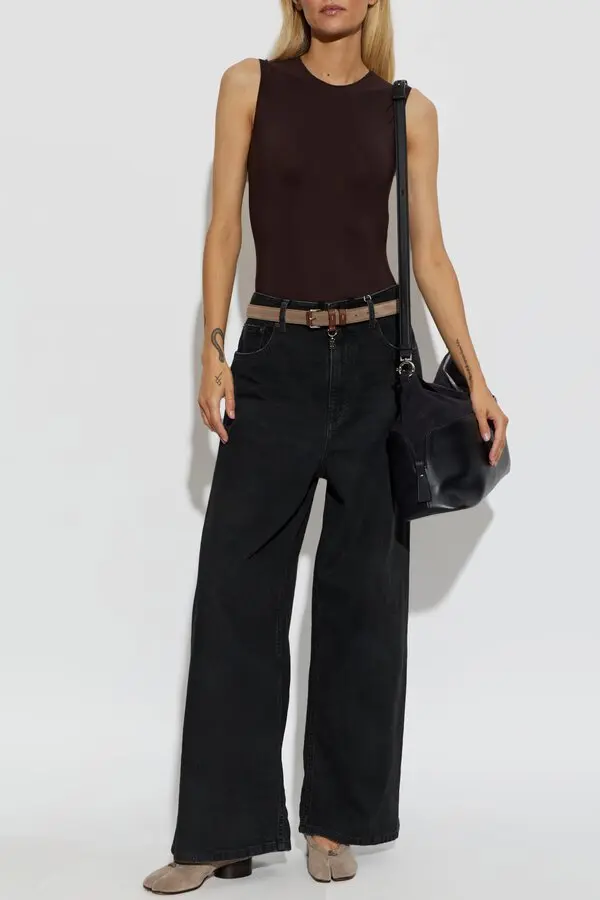 MAISON MARGIELA Suede Heeled Shoes With 'tabi' Cut-out