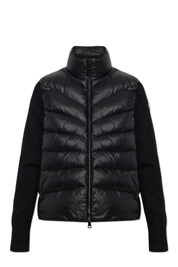 Moncler Cardigan With Mixed Materials