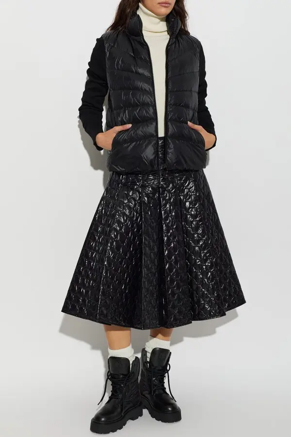 Moncler Cardigan With Mixed Materials