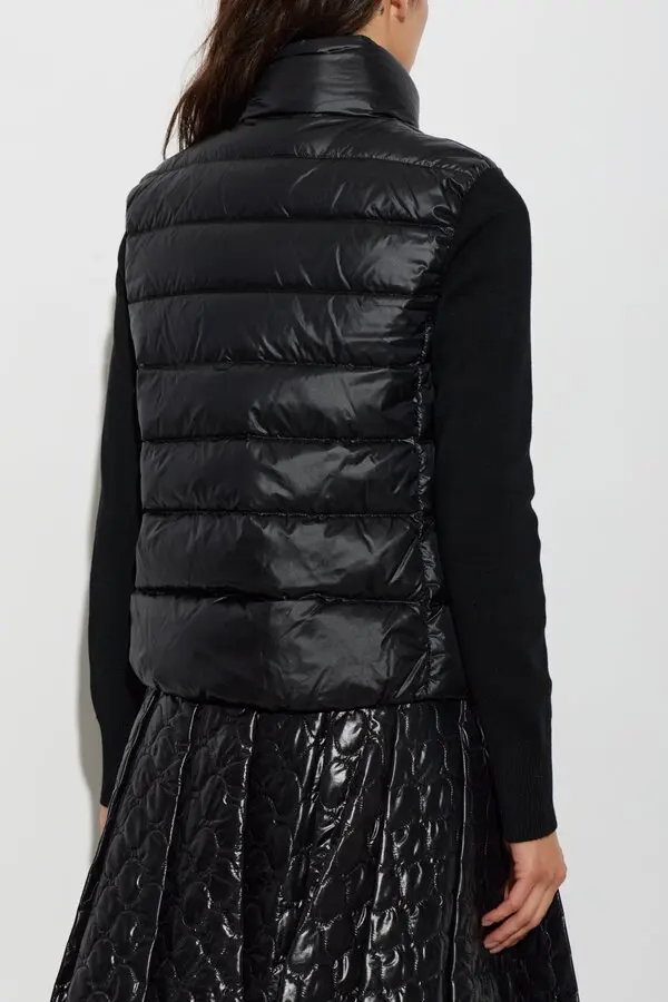 Moncler Cardigan With Mixed Materials