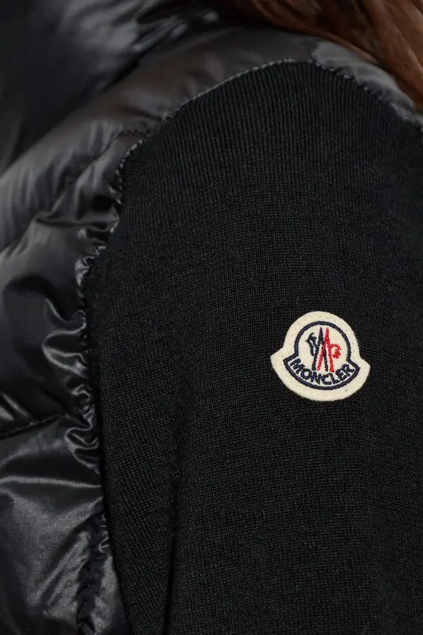 Moncler Cardigan With Mixed Materials