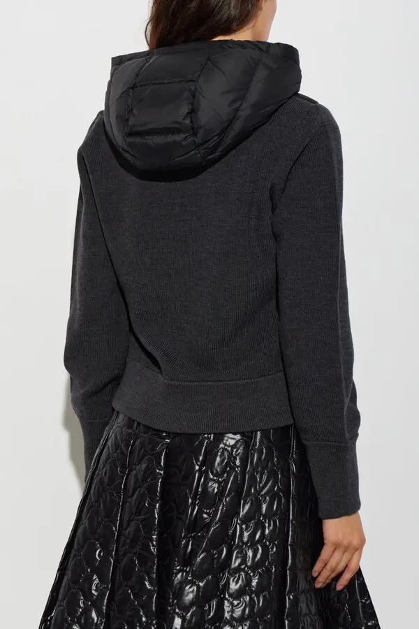 Moncler Cardigan With Quilted Front