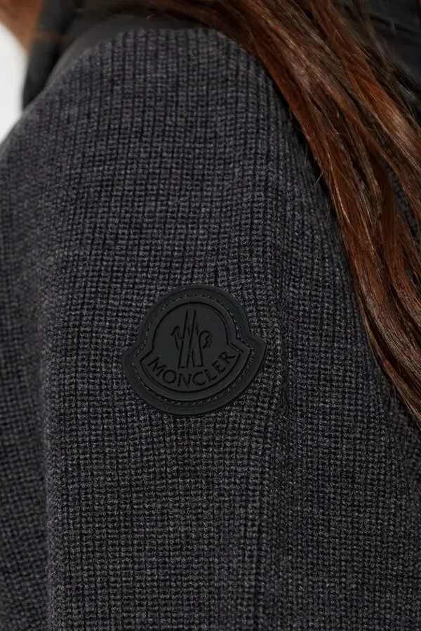 Moncler Cardigan With Quilted Front