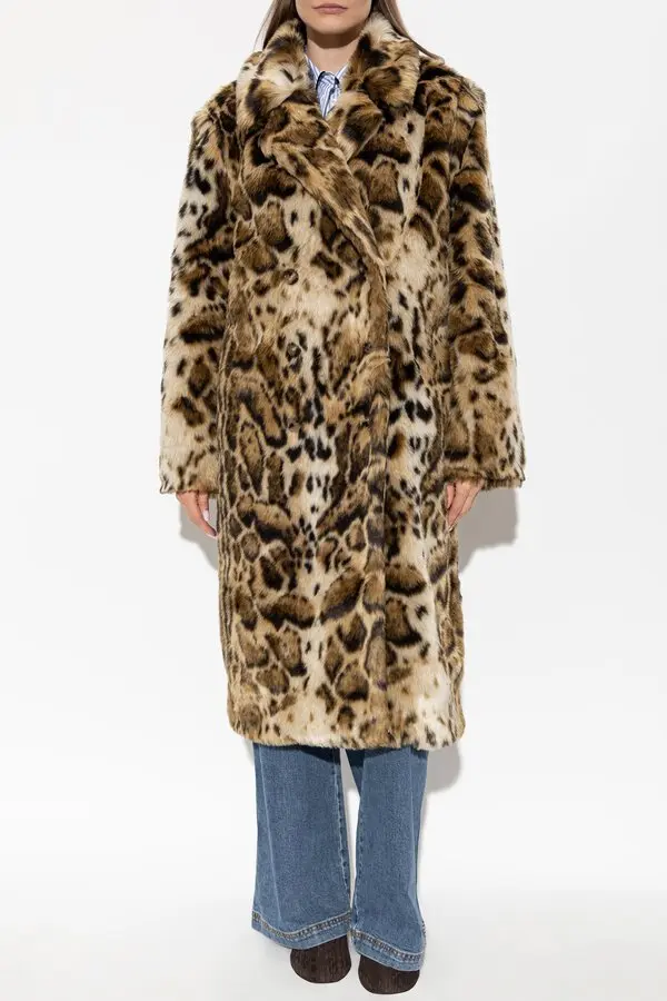 Etro Faux Fur Leopard Print Coat