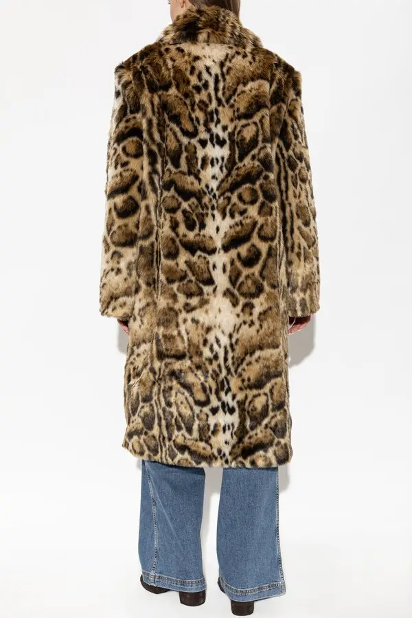 Etro Faux Fur Leopard Print Coat