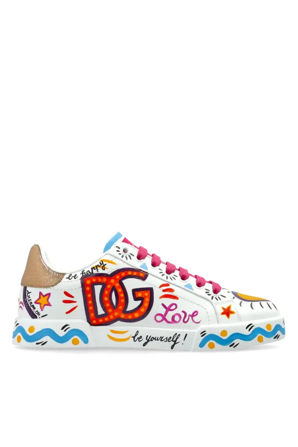 Dolce & Gabbana Leather Sports Shoes With Logo