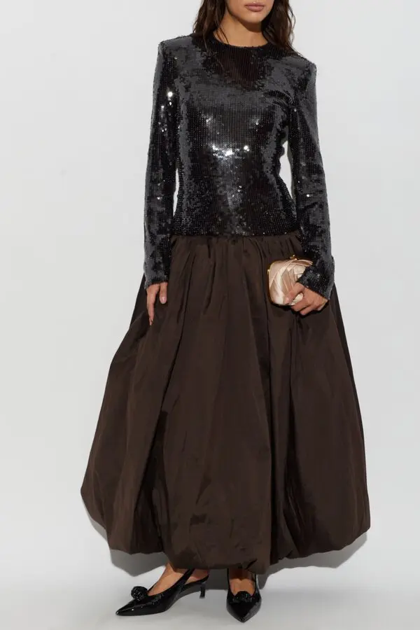 ROTATE BY BIRGER CHRISTENSEN Sequined Bodice With Maxi Skirt