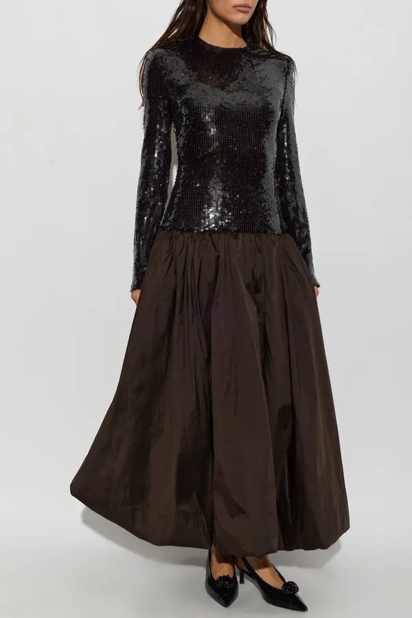 ROTATE BY BIRGER CHRISTENSEN Sequined Bodice With Maxi Skirt