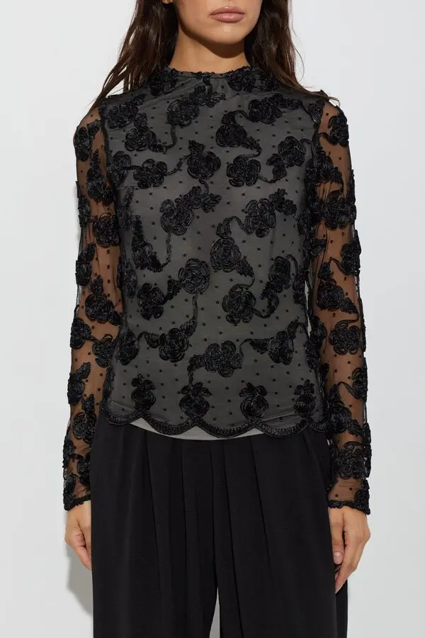 ROTATE BY BIRGER CHRISTENSEN Floral Motif Top