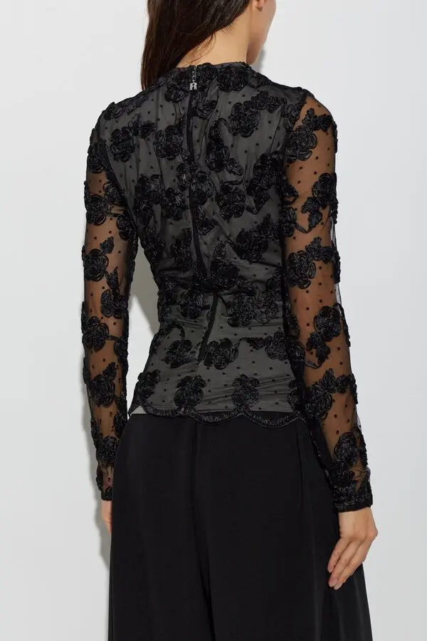 ROTATE BY BIRGER CHRISTENSEN Floral Motif Top