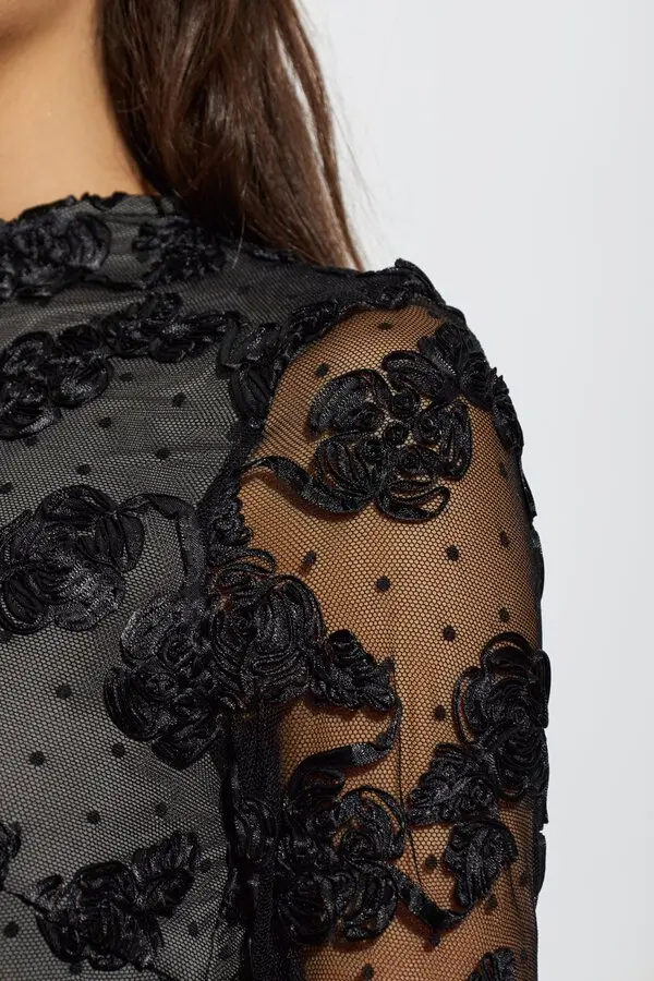 ROTATE BY BIRGER CHRISTENSEN Floral Motif Top
