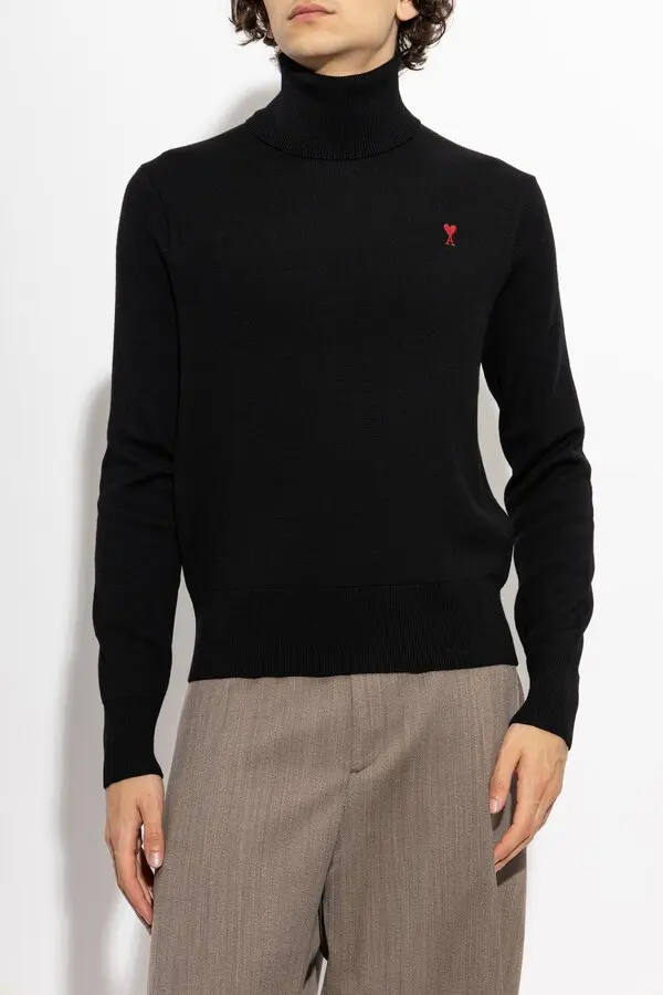 AMI Paris Wool Turtleneck Sweater