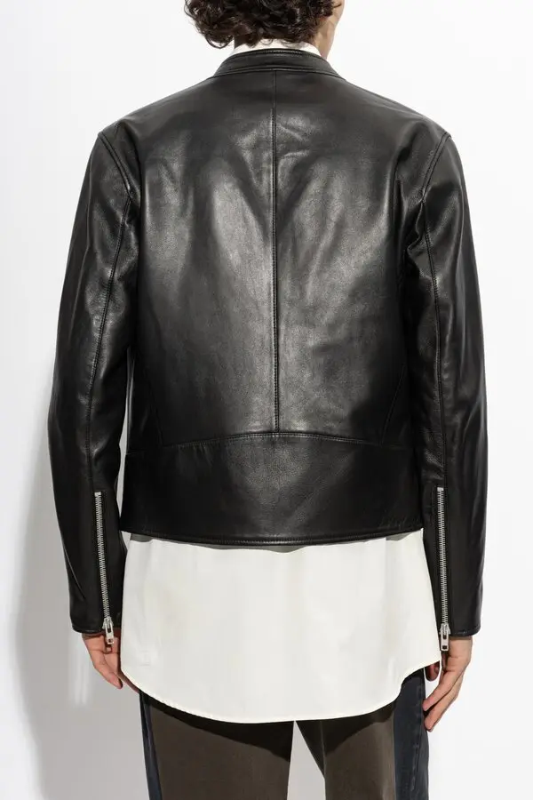 MAISON MARGIELA Leather Zip-up Jacket