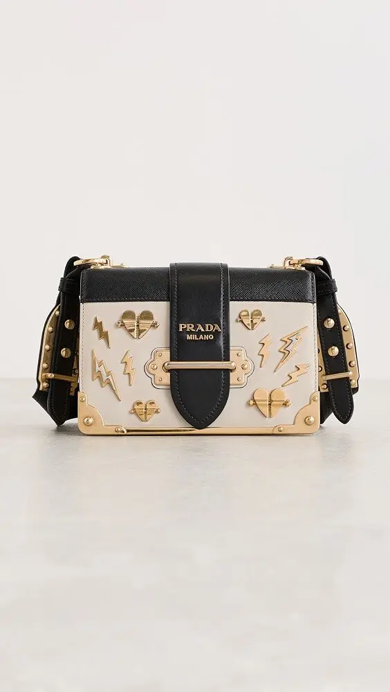 Shopbop Prada Calf Leather Cahier Shoulder Bag