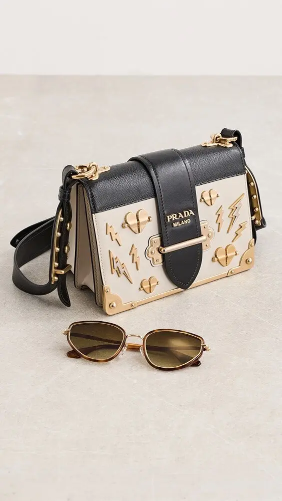 Shopbop Prada Calf Leather Cahier Shoulder Bag