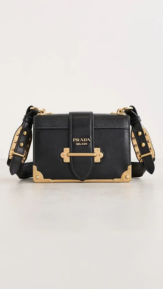 Shopbop Prada Calf Leather Cahier Shoulder Bag