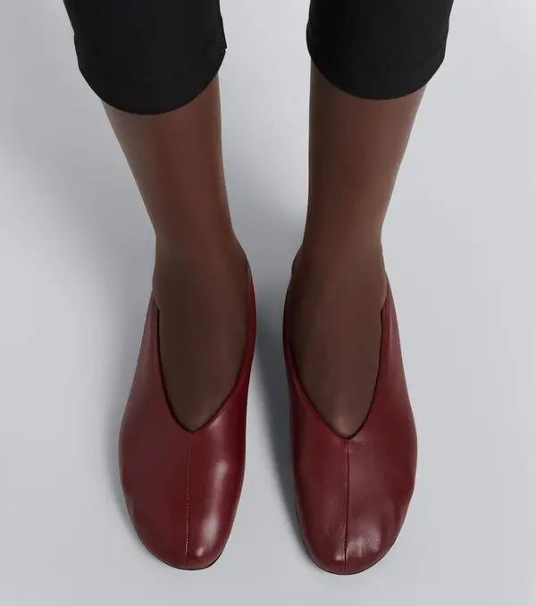 THE ROW Stella Leather Slip-on Shoes