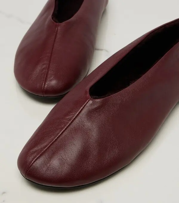 THE ROW Stella Leather Slip-on Shoes
