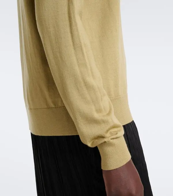 THE ROW Pauli Wool And Silk Polo Sweater