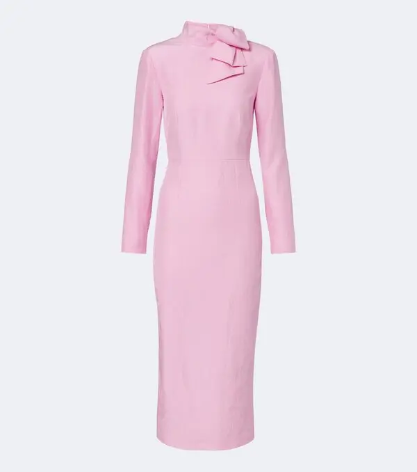 Roland Mouret Bow-detail Jacquard Cocktail Dress
