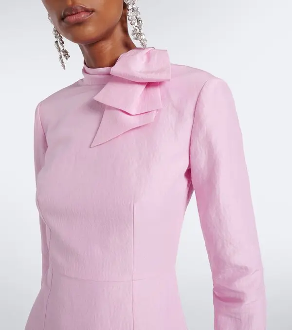 Roland Mouret Bow-detail Jacquard Cocktail Dress