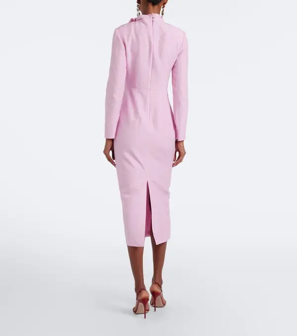 Roland Mouret Bow-detail Jacquard Cocktail Dress
