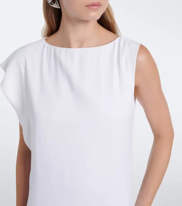 Jacquemus Drapée Jersey Maxi Dress - White