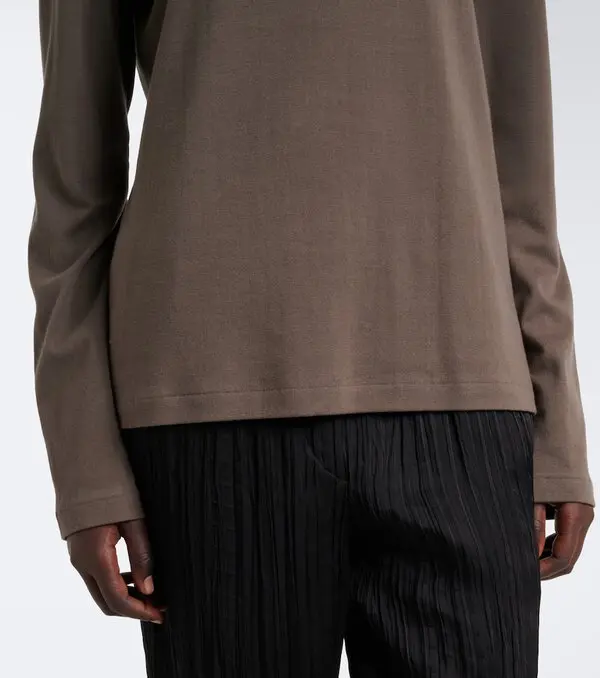THE ROW Kalto Cotton Jersey Top - Brown