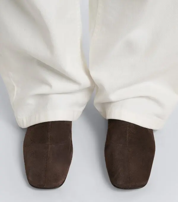 THE ROW Cindy Suede Ankle Boots