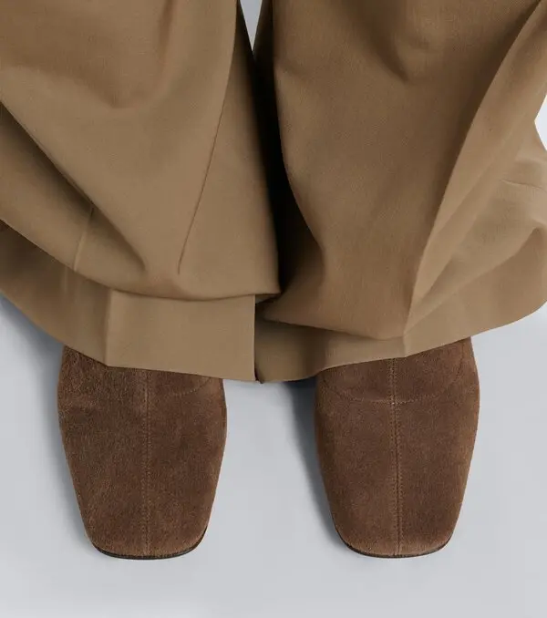 THE ROW Cindy Suede Ankle Boots - Brown