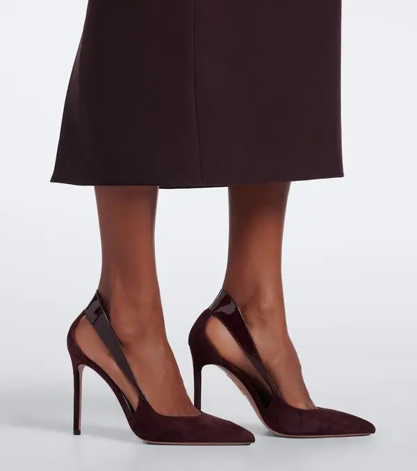 AQUAZZURA Dangerous Liaisons Suede Pumps
