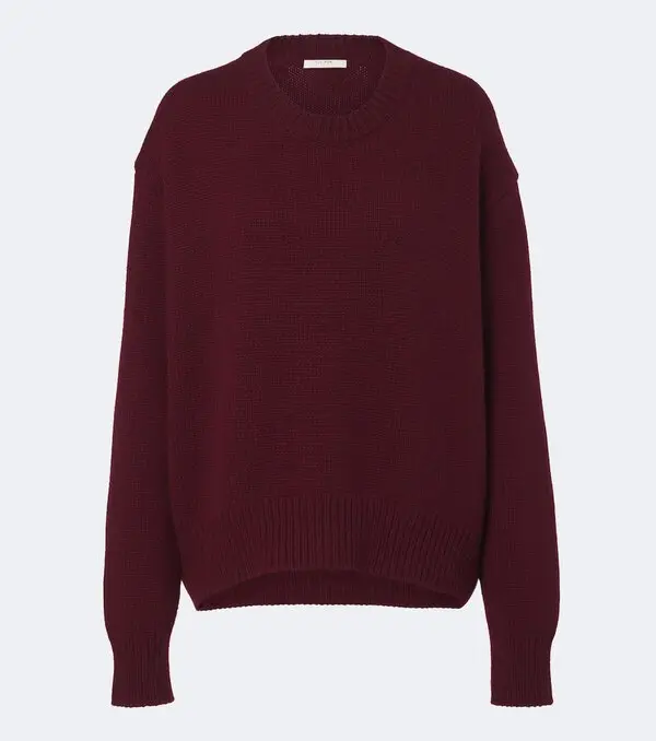 THE ROW Parth Cashmere Sweater - Burgundy