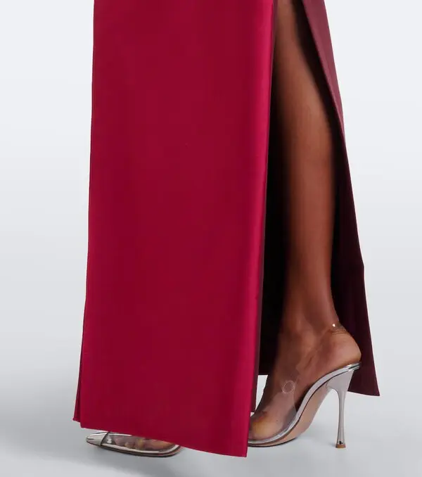 Roland Mouret Draped Crêpe Bustier Gown