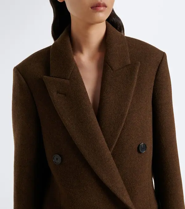 THE ROW Bamira Double-breasted Virgin Wool Coat