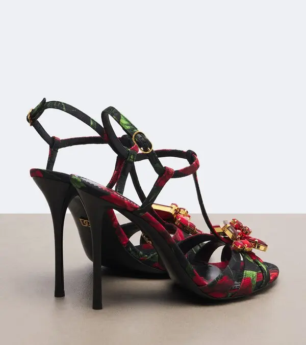 Dolce & Gabbana Embellished Floral Sandals