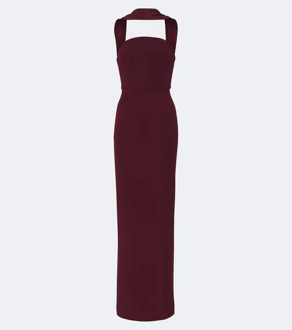 Roland Mouret Scarf-detail Bustier Gown