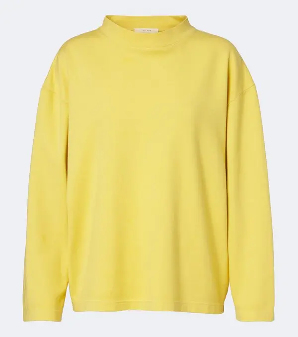 THE ROW Kate Cotton-blend Jersey Sweatshirt - Yellow