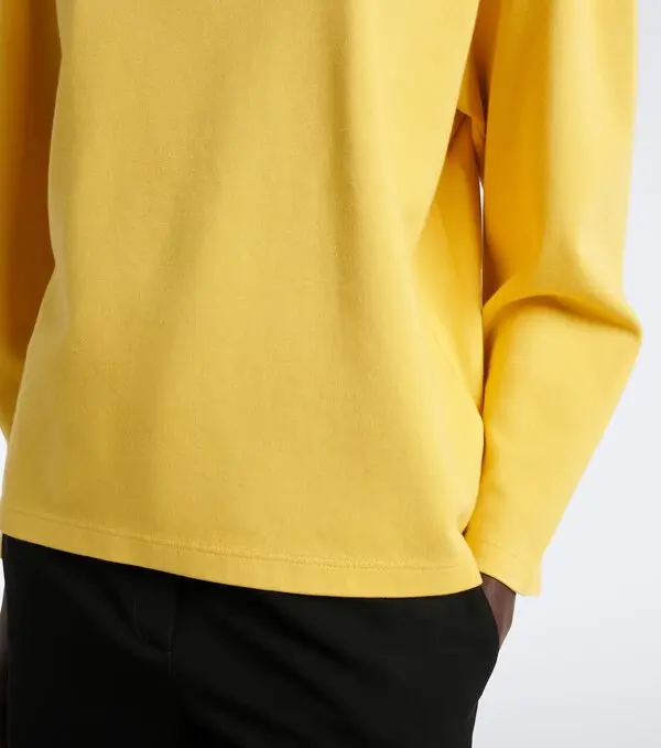 THE ROW Kate Cotton-blend Jersey Mockneck Sweatshirt