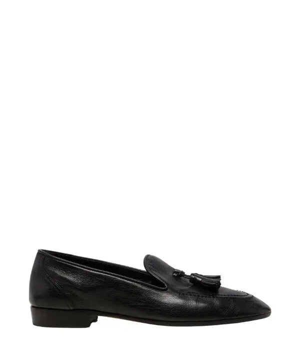 THE ROW Caden Leather Loafers - Black