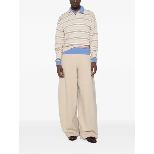 Guest In Residence Striped Cashmere Polo Sweater - Cream