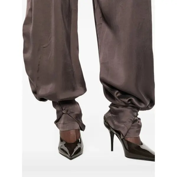 Andamane Track Pants With Buttoned Cuffs - Brown