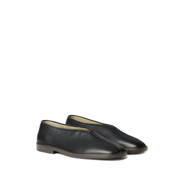 LEMAIRE Slip-on Loafers In Shiny Nappa Lamb Leather - Black