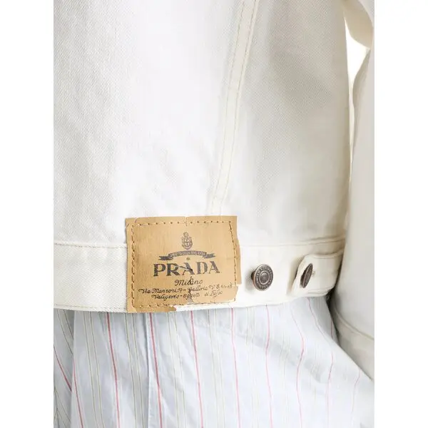 Prada Neutrals Jackets Denim Jackets