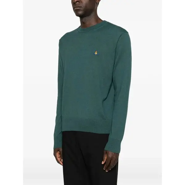 VIVIENNE WESTWOOD Orb Embroidered Crew Neck Sweater