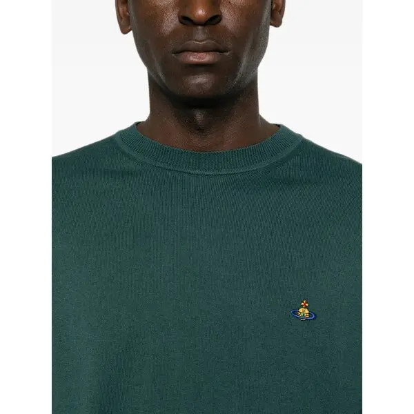 VIVIENNE WESTWOOD Orb Embroidered Crew Neck Sweater