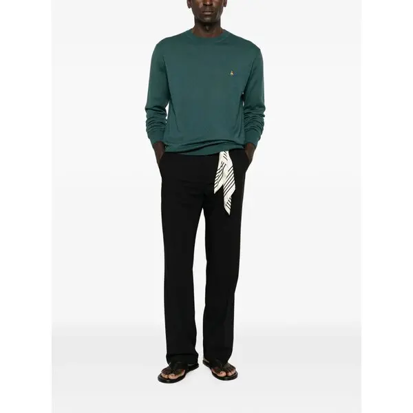VIVIENNE WESTWOOD Orb Embroidered Crew Neck Sweater