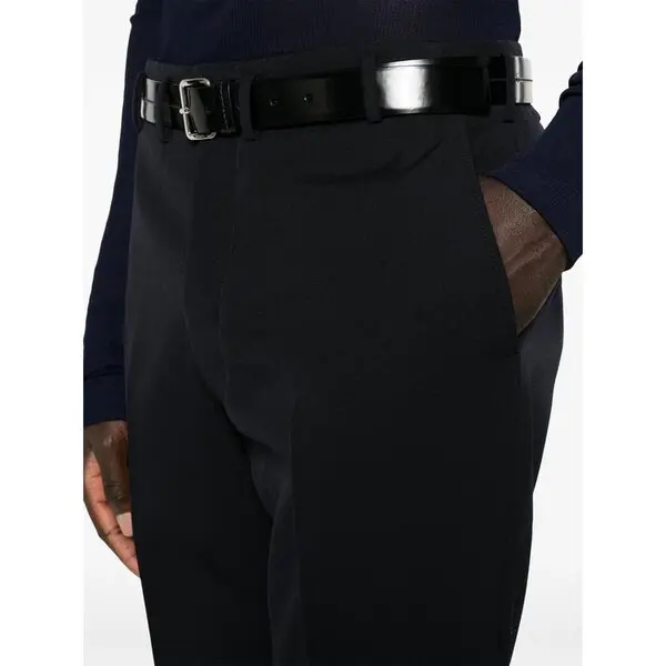 Prada Tailored Virgin Wool Trousers - Blue