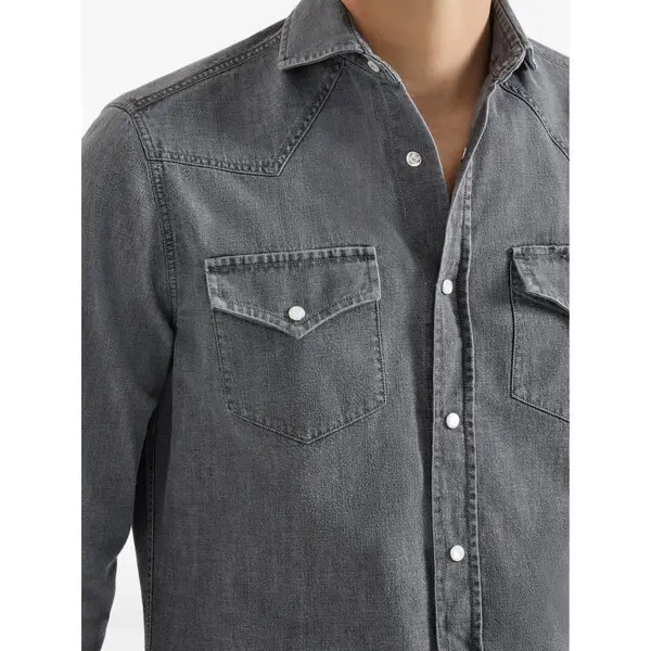 Brunello Cucinelli Grey Shirts - Gray