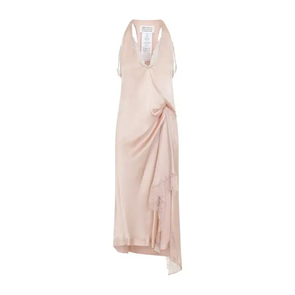 MAISON MARGIELA Maison Margela Lace Slip Midi Dress - Multicolor